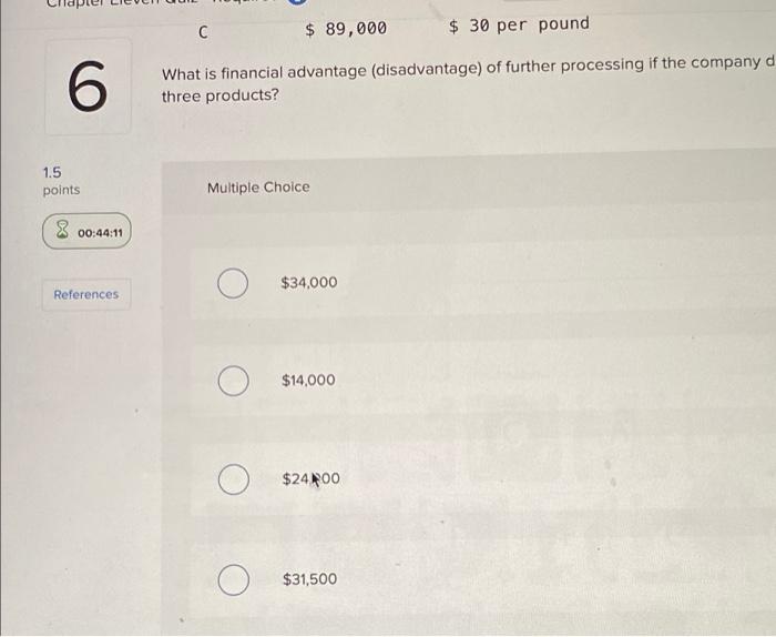 Solved COTB MC Qu. 11-52 (Algo) Assume a company has | Chegg.com