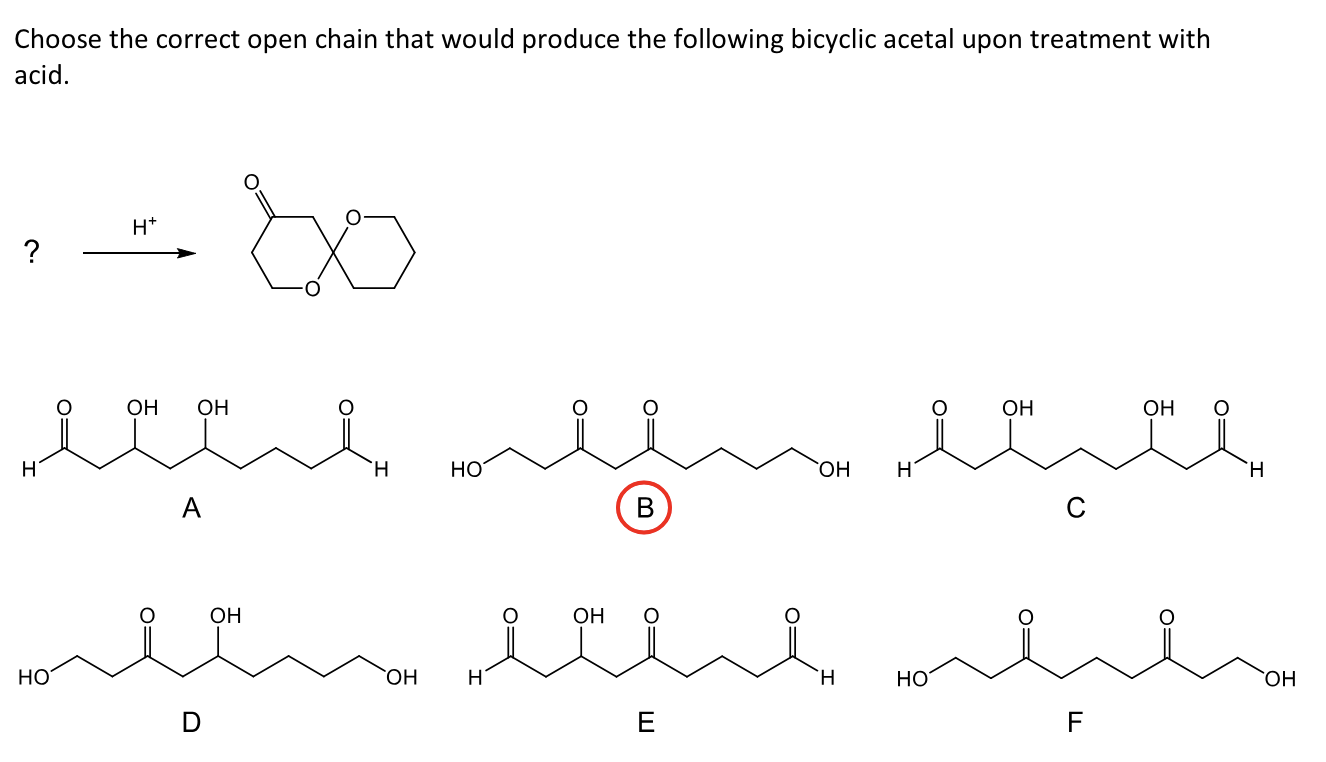 Solved provide mechanismChoose the correct open chain that | Chegg.com