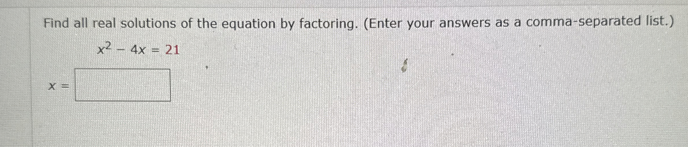 Solved Find all real solutions of the equation by factoring. | Chegg.com