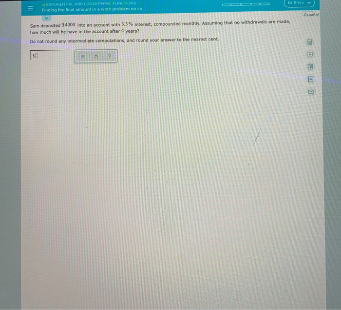 Solved = EXPONENTIAL AND LOGARITHMIC FUNCTIONS Finding the | Chegg.com