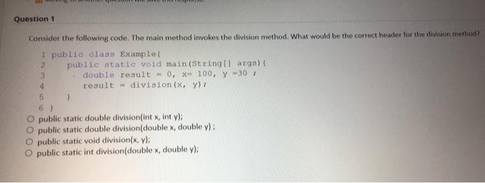 Solved Consider the following code. The main method invokes | Chegg.com