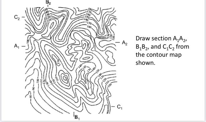 Solved B2 C2 Az A Draw section A,A2, B,B2, and CC2 from the | Chegg.com