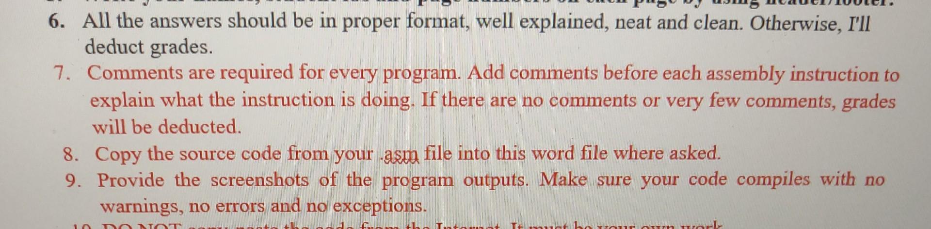 Solved Write An 8086 Assembler Program Using Procedures