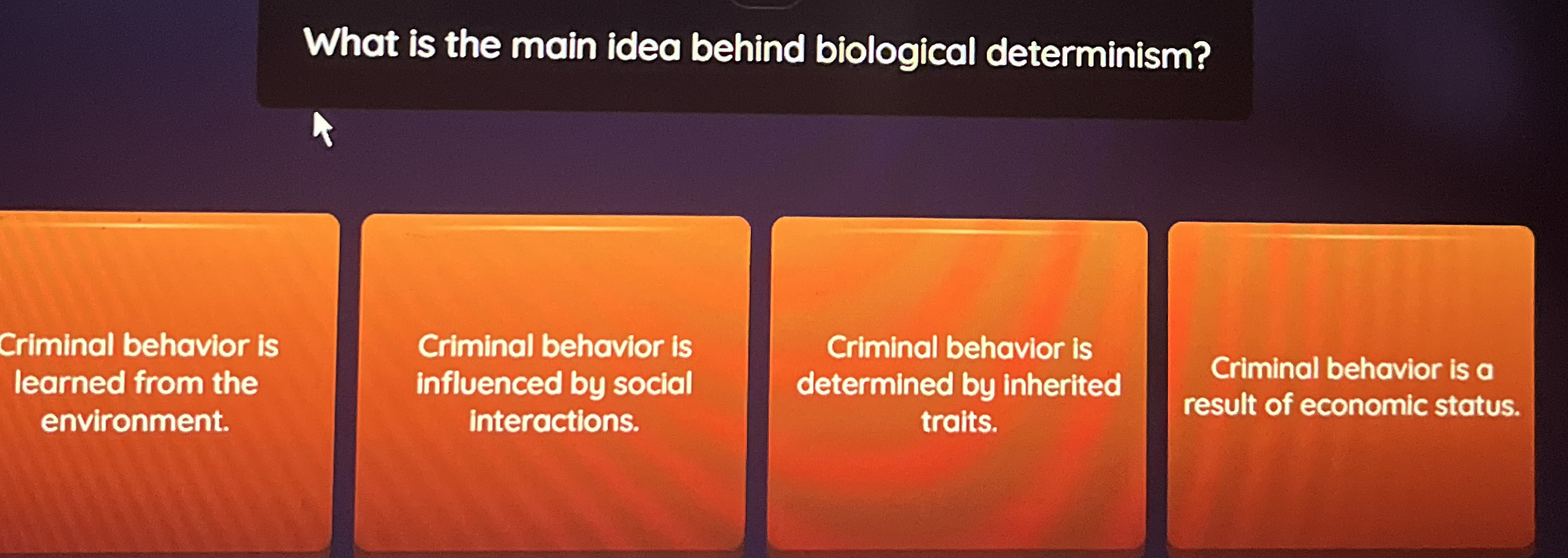 Solved What is the main idea behind biological | Chegg.com