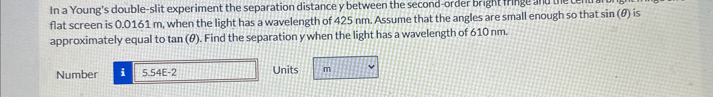 Solved In a Young's double-slit experiment the separation | Chegg.com