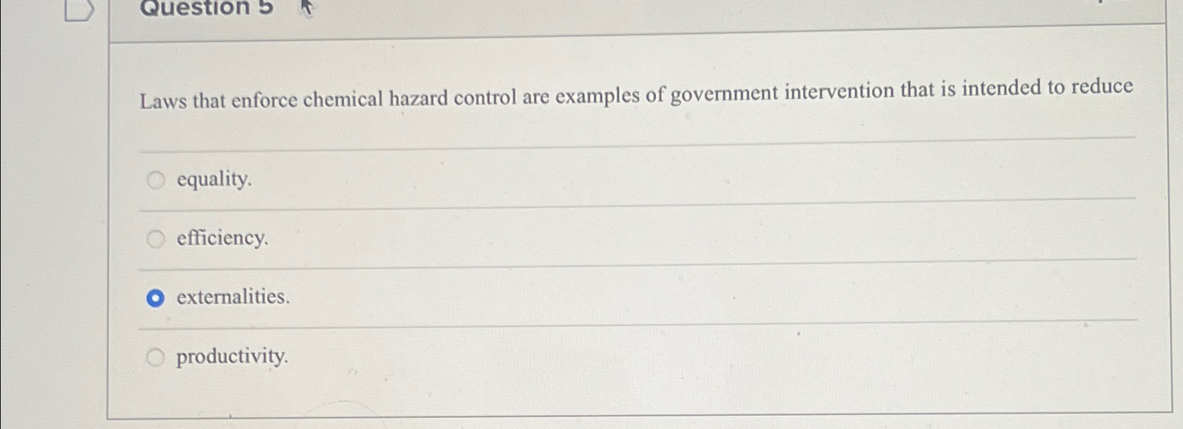Solved Question bLaws that enforce chemical hazard control | Chegg.com