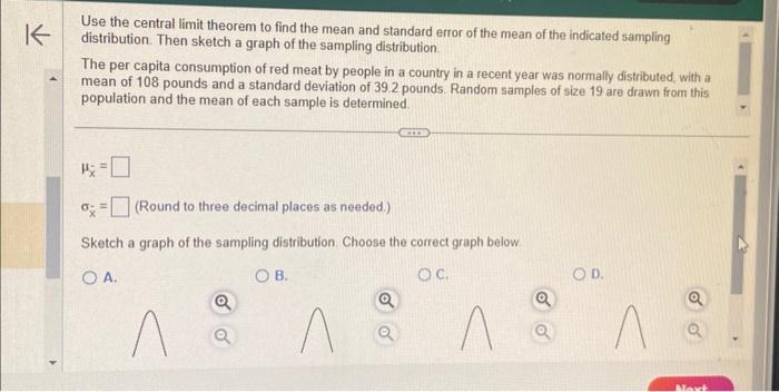 Solved Use the central limit theorem to find the mean and | Chegg.com