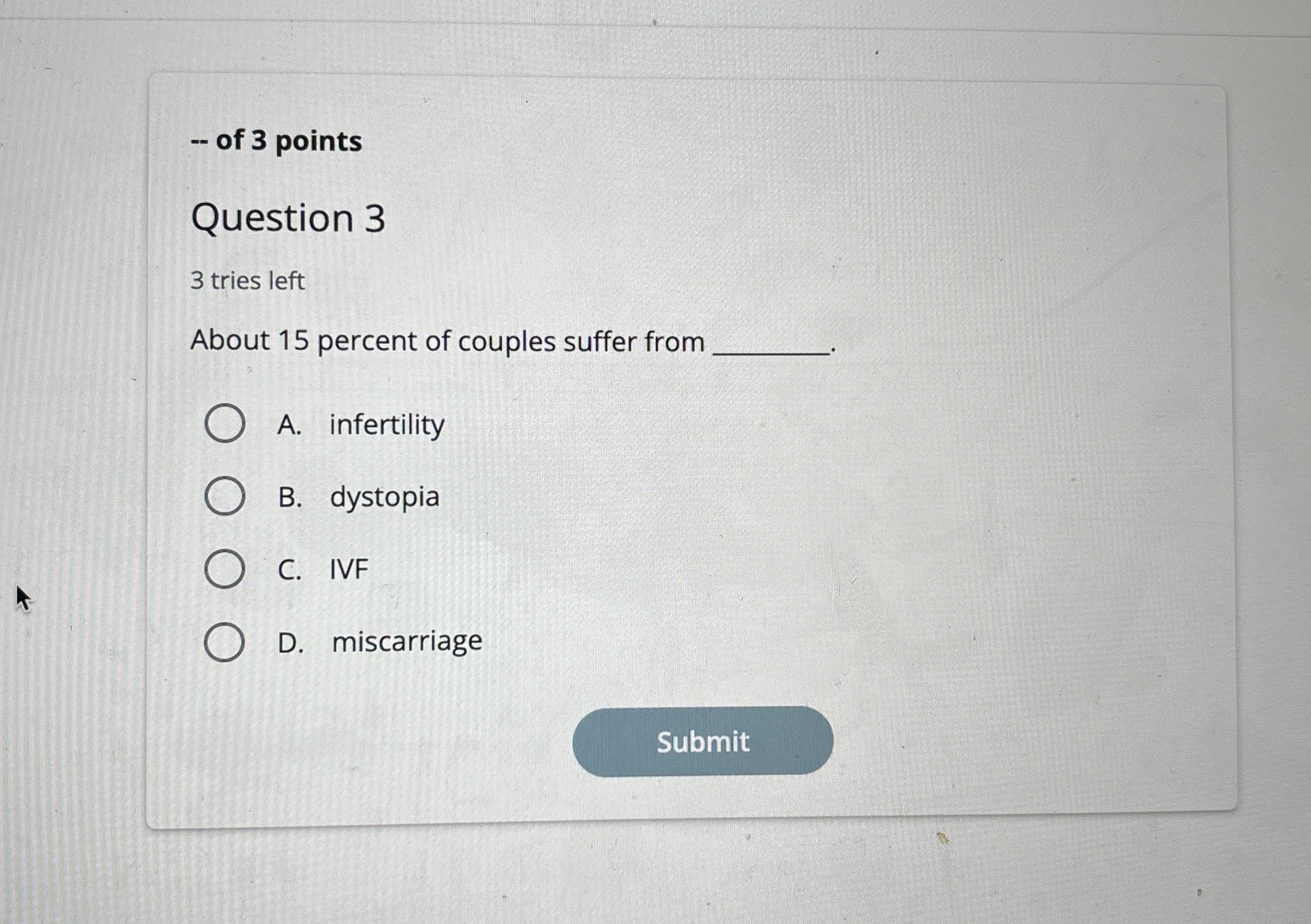 Solved -- ﻿of 3 ﻿pointsQuestion 33 ﻿tries leftAbout 15 | Chegg.com