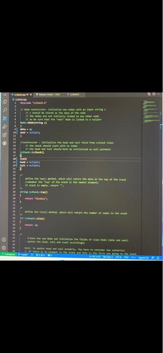 Solved +x3Ltsindteqptseckepe alnclude -Listack, h* (f node | Chegg.com