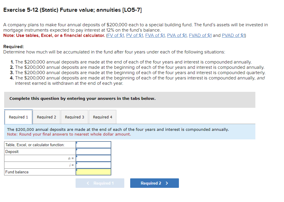 Solved A company plans to make four annual deposits of | Chegg.com
