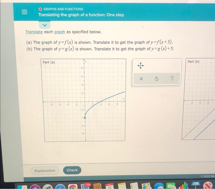 Solved Ographs And Functions Translating The Graph Of A 4653