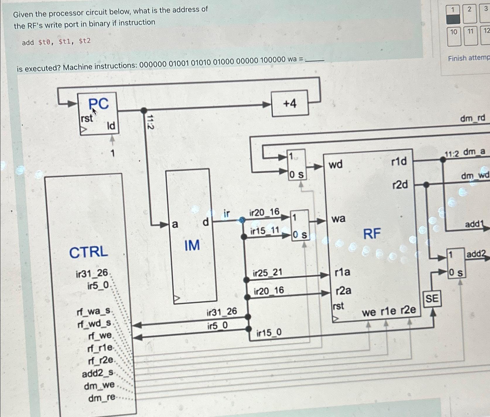 Solved Given the processor circuit below, what is the | Chegg.com
