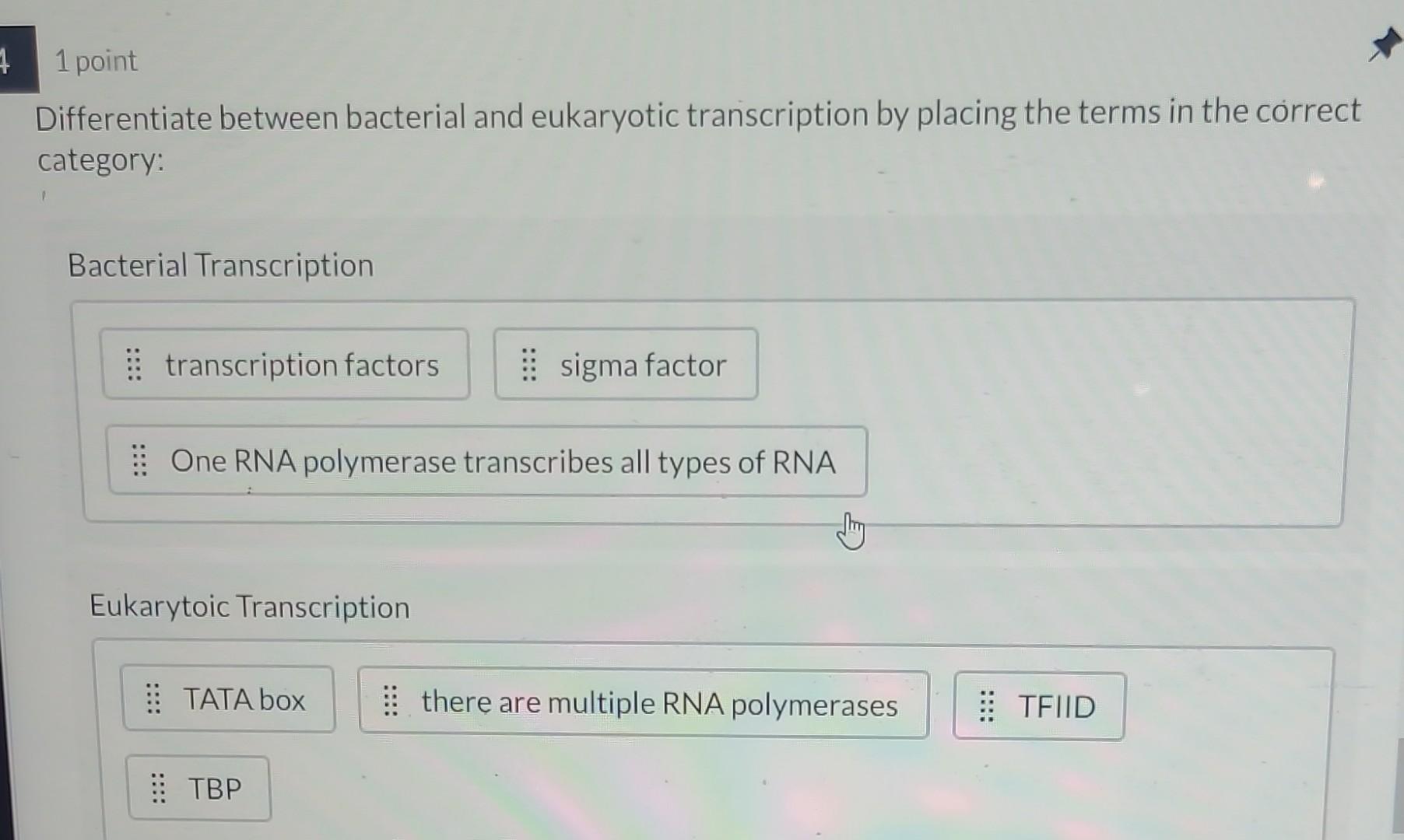 Solved Which of the following is true about transcription | Chegg.com