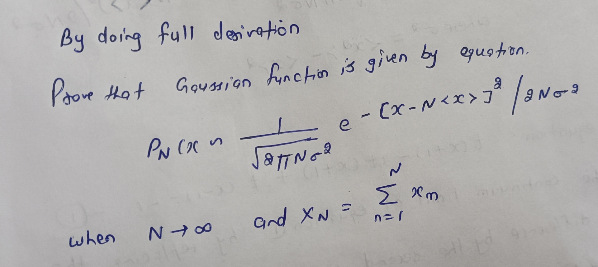 Solved By doing full derivationProve that Gaussian function | Chegg.com