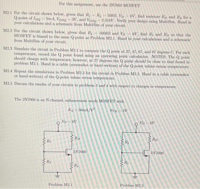 Solved M2.1 For the circuit shown below, given that | Chegg.com