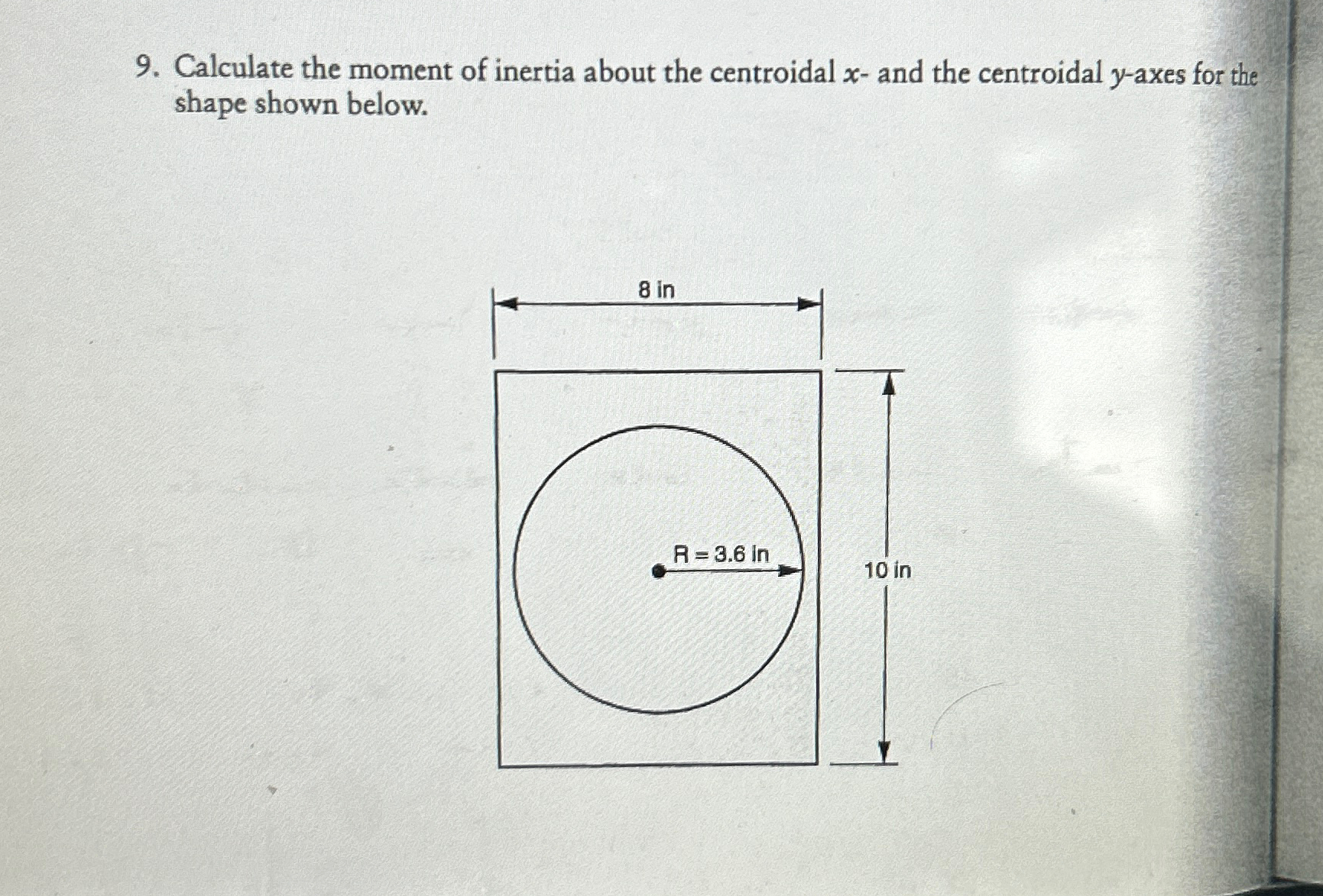 Solved Calculate the moment of inertia about the centroidal | Chegg.com