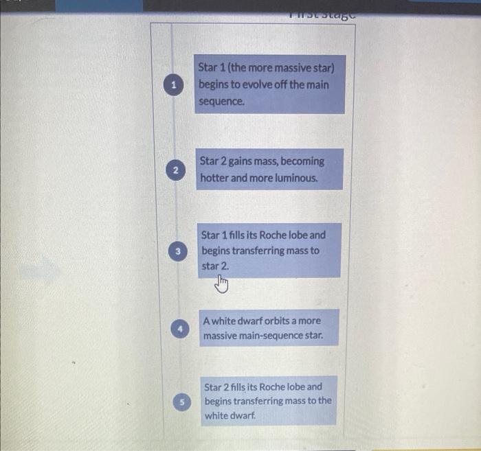 Solved Place the following steps that lead some low-mass | Chegg.com