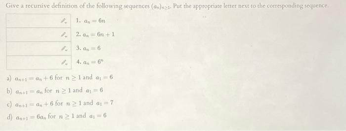 Solved Give a recursive definition of the following | Chegg.com