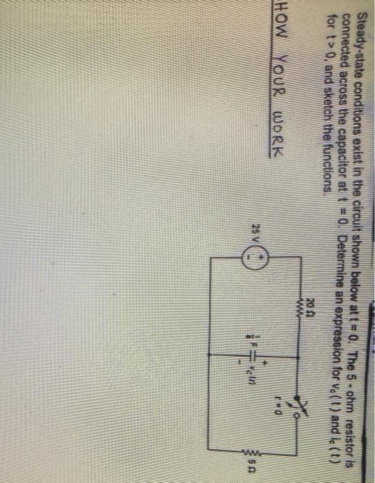 Solved Steady State Conditions Exist In The Circult Shown