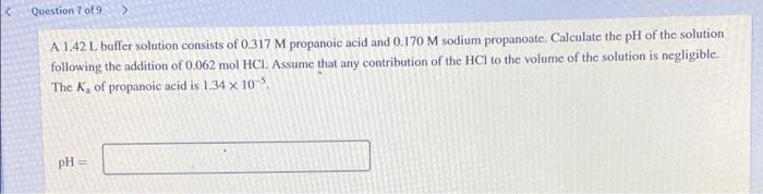 Solved a 1.42 l buffer solution consists of 0.317 m | Chegg.com