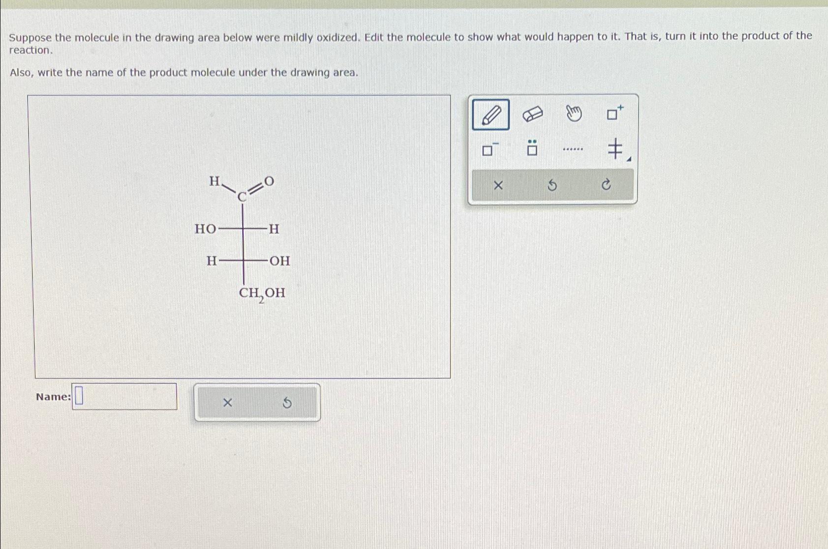 Solved Suppose the molecule in the drawing area below were | Chegg.com Solved Suppose the molecule in the drawing area below were | Chegg.com