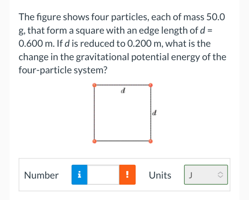 Solved The figure shows four particles, each of mass 50.0g, | Chegg.com