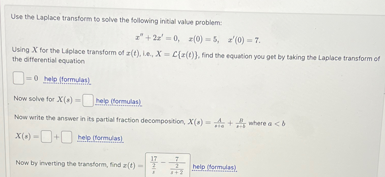 Solved Use the Laplace transform to solve the following | Chegg.com
