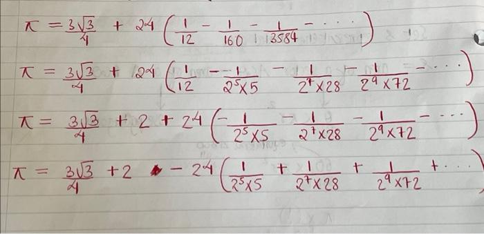 Solved Infinite Series/Approximating PiI want to write the | Chegg.com