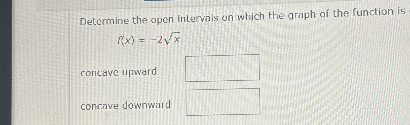 Solved Determine the open intervals on which the graph of | Chegg.com