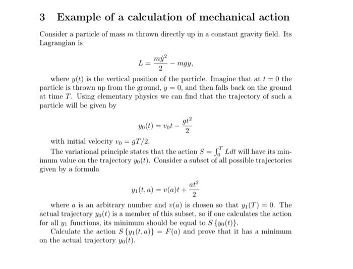 Solved 3 Example of a calculation of mechanical action | Chegg.com
