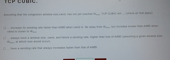 Solved Assuming That The Congestion Window Sizecwnd has