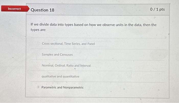 Solved If we divide data into types based on how we observe | Chegg.com