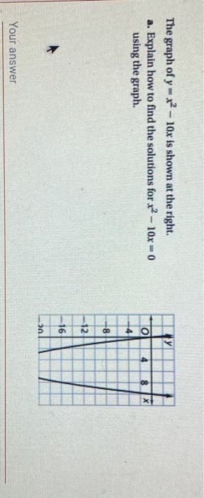 Solved The graph of y-* - 10x is shown at the right. a. | Chegg.com