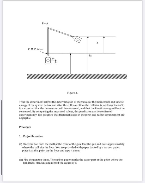 Solved EXP 9: PROJECTILE MOTION AND THE BALLISTIC PENDULUM | Chegg.com