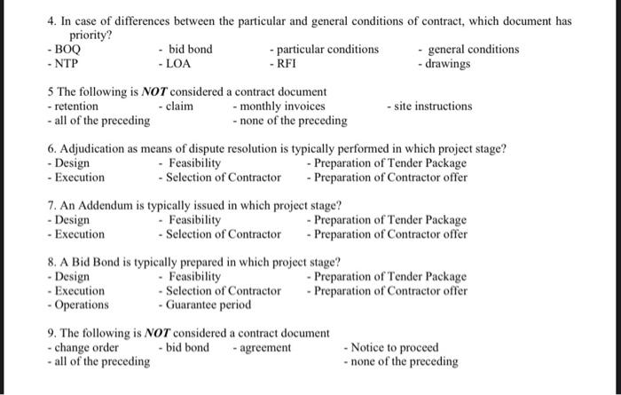 Solved 7) Choose the BEST choice for each of the following | Chegg.com