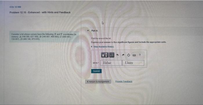 Solved Problem 12.15 - Enhanced - with Hints and Feedback | Chegg.com