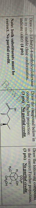 Solved Draw cis-1-t-butyl-4-methylcyclohexane Draw the | Chegg.com