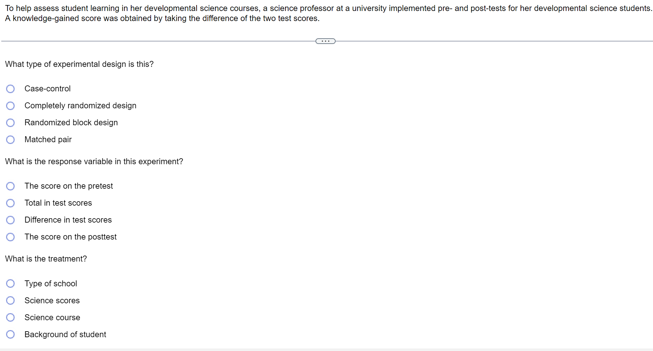 Solved To help assess student learning in her developmental | Chegg.com