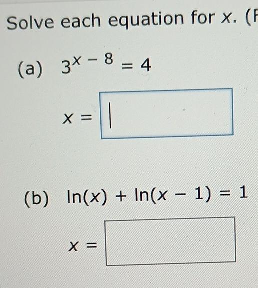 Solved Solve each equation for | Chegg.com