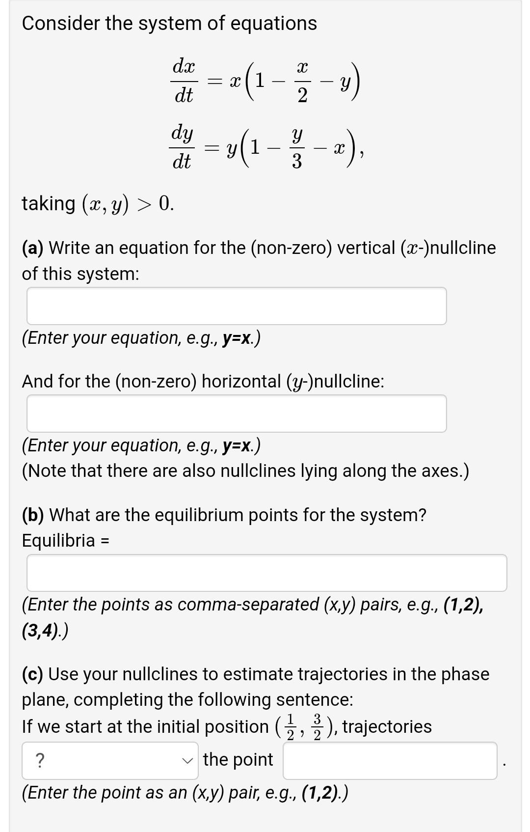 Consider the system of equations | Chegg.com