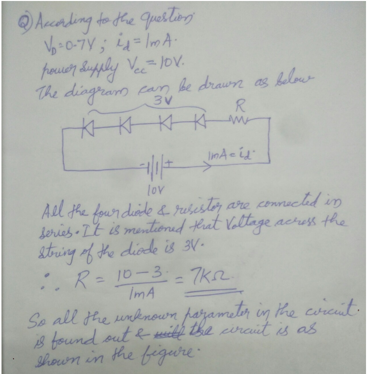 Solved Assuming the availability of diodes for which vD | Chegg.com