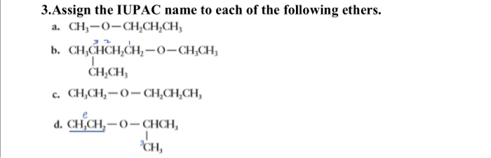 Solved 3.Assign the IUPAC name to each of the following | Chegg.com