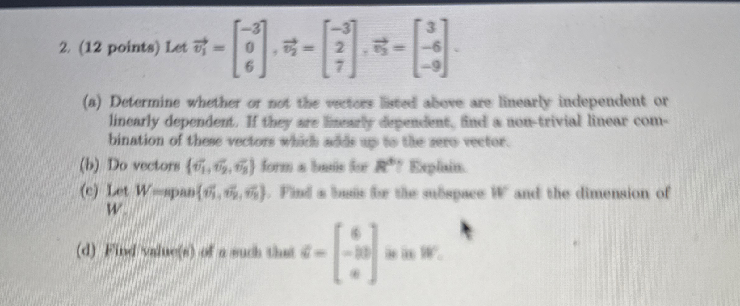 Solved (12 ﻿points) ﻿Let | Chegg.com