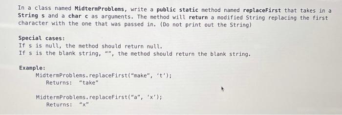 Solved In A Class Named Midtermproblems Write A Public 1036