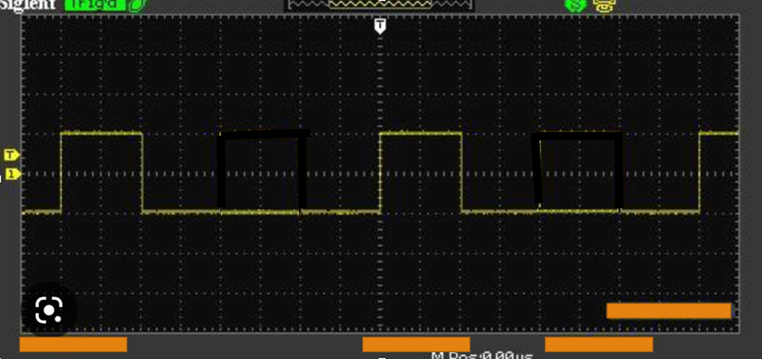 Solved \With the same timebase of 250us what is the | Chegg.com