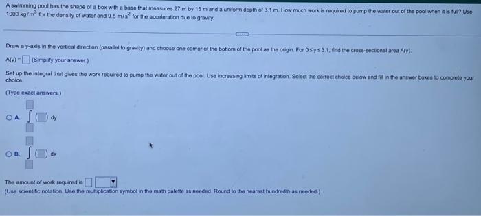 Solved A swirmming pool has the shape of a box with a baso | Chegg.com