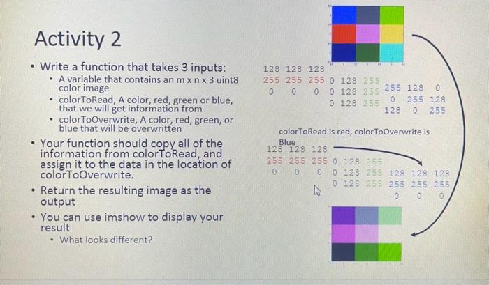 Solved - Think of the shape you made in a matrix a couple of | Chegg.com
