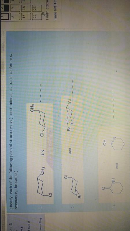 Solved 011 Classify each of the following pairs of | Chegg.com
