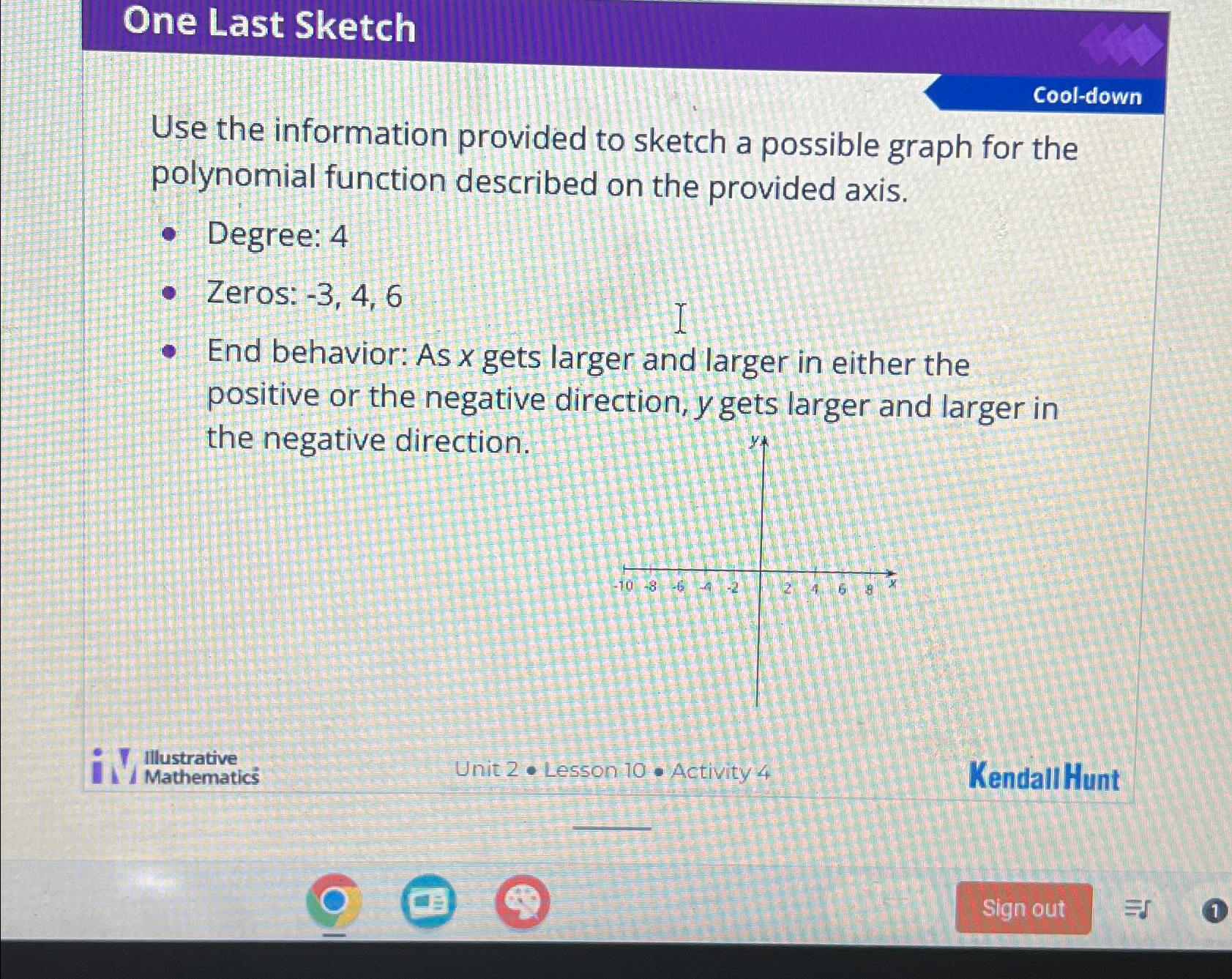 Solved One Last Sketch\\nCool-down\\nUse the information | Chegg.com