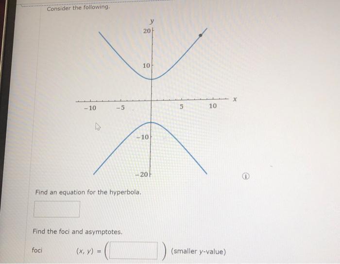 Find an equation for the hyperbola. Find the foci and | Chegg.com
